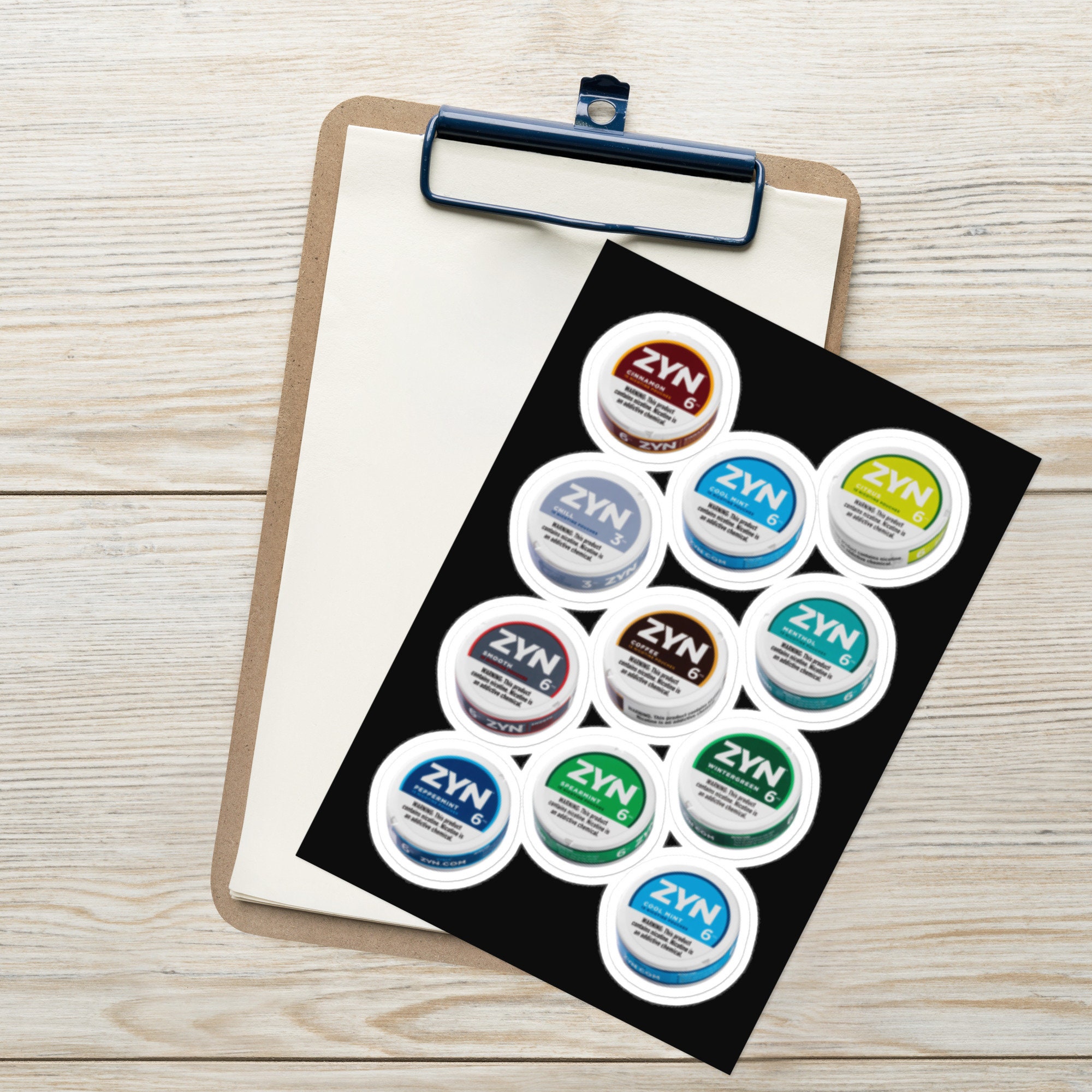 Zyn All Flavors Sticker Sheet | Nicotine Pouch Inspired Stickers - Etsy