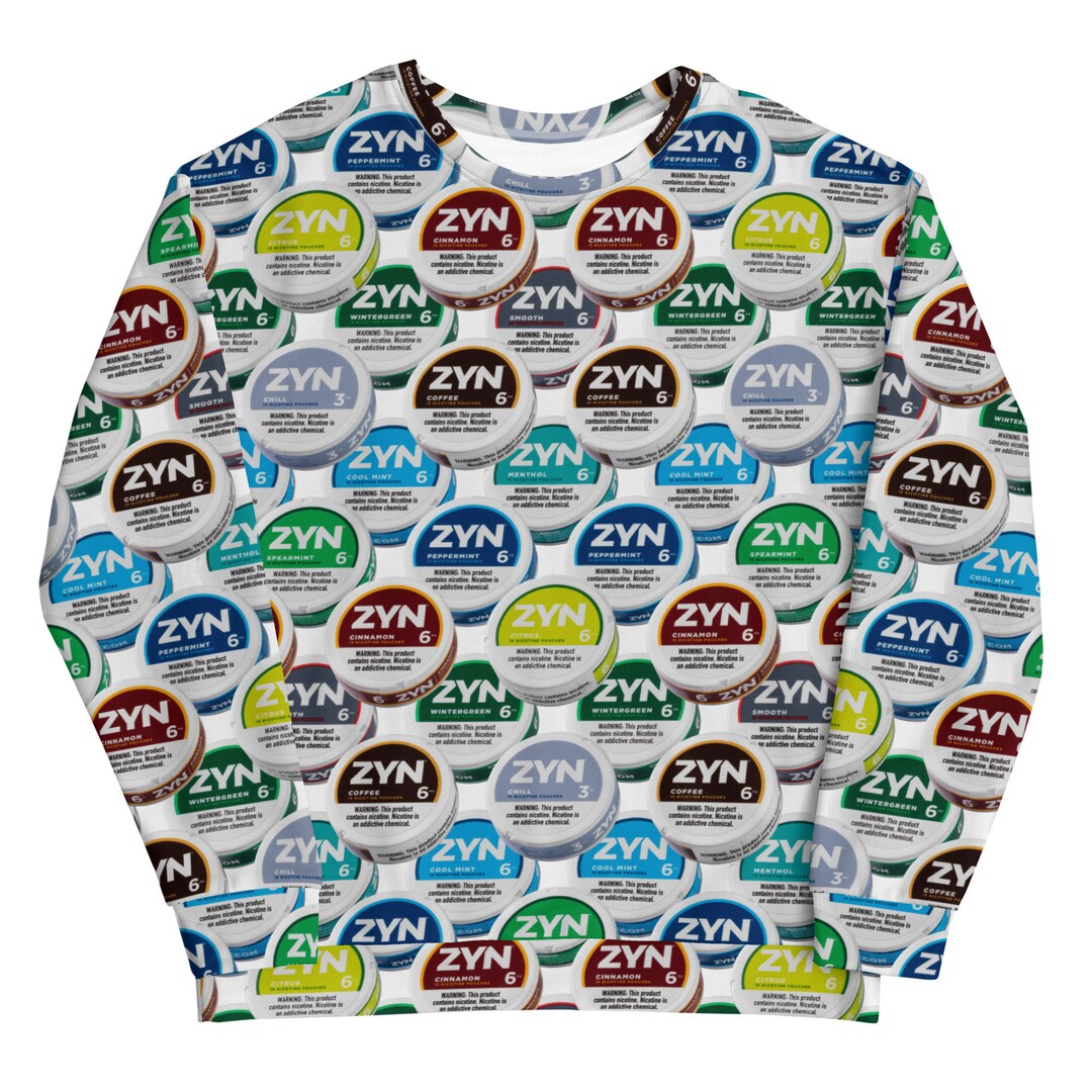 Zyn Sweatshirt Nicotine Pouch All-over Print Unofficial Merch - Etsy