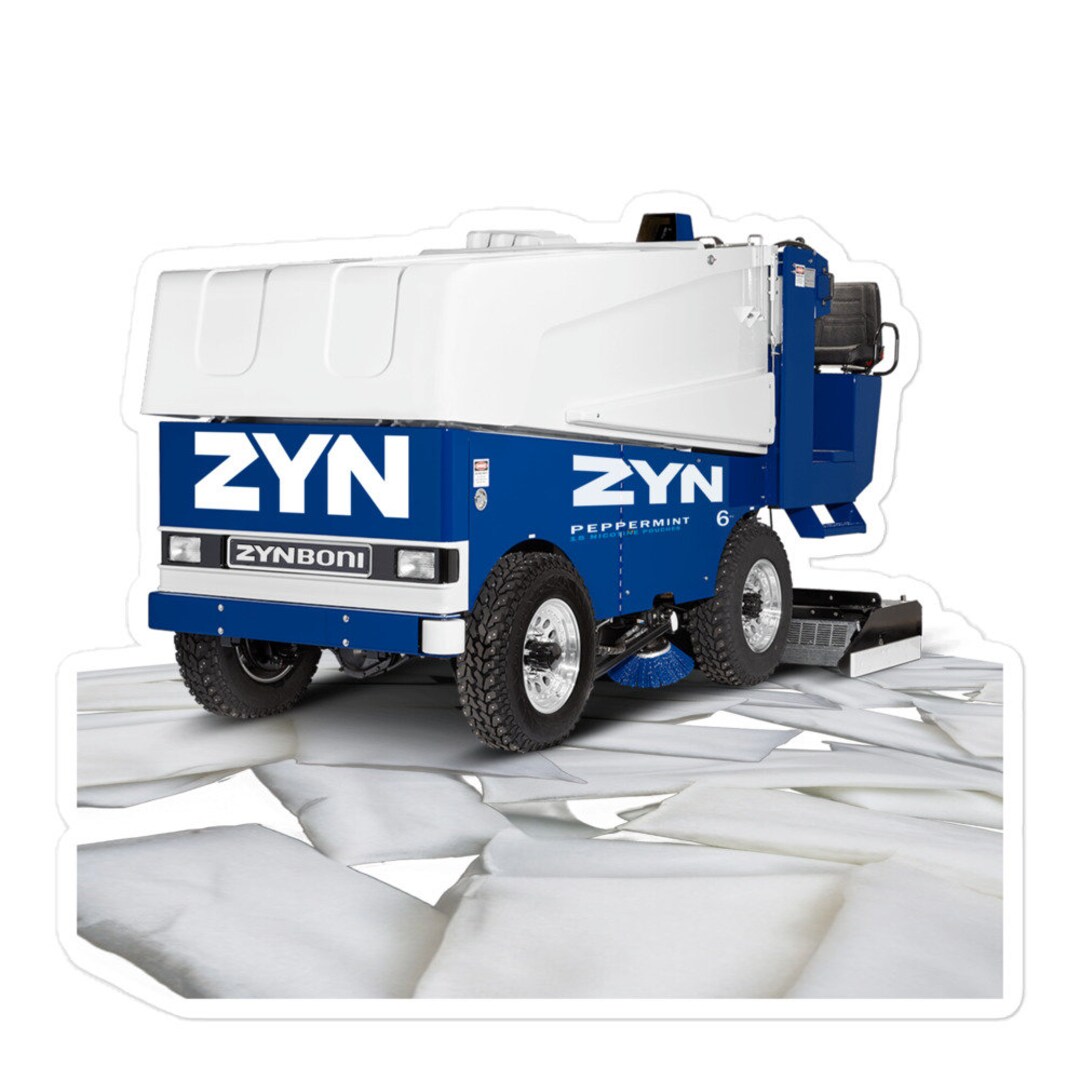 Zyn Zynboni Zamboni Sticker Hockey-themed Nicotine Pouch Decal - Etsy