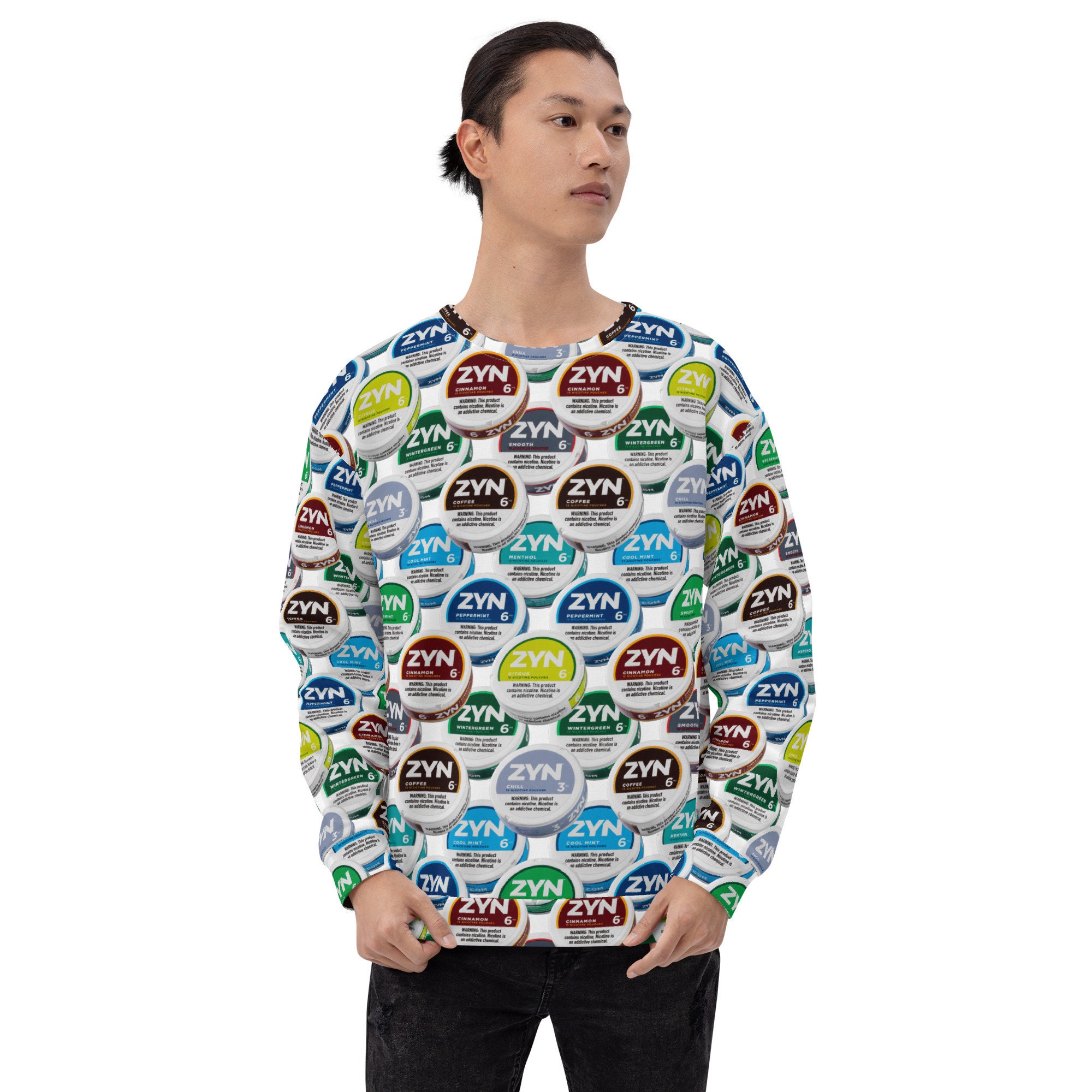 Zyn Sweatshirt Nicotine Pouch All-over Print Unofficial Merch - Etsy