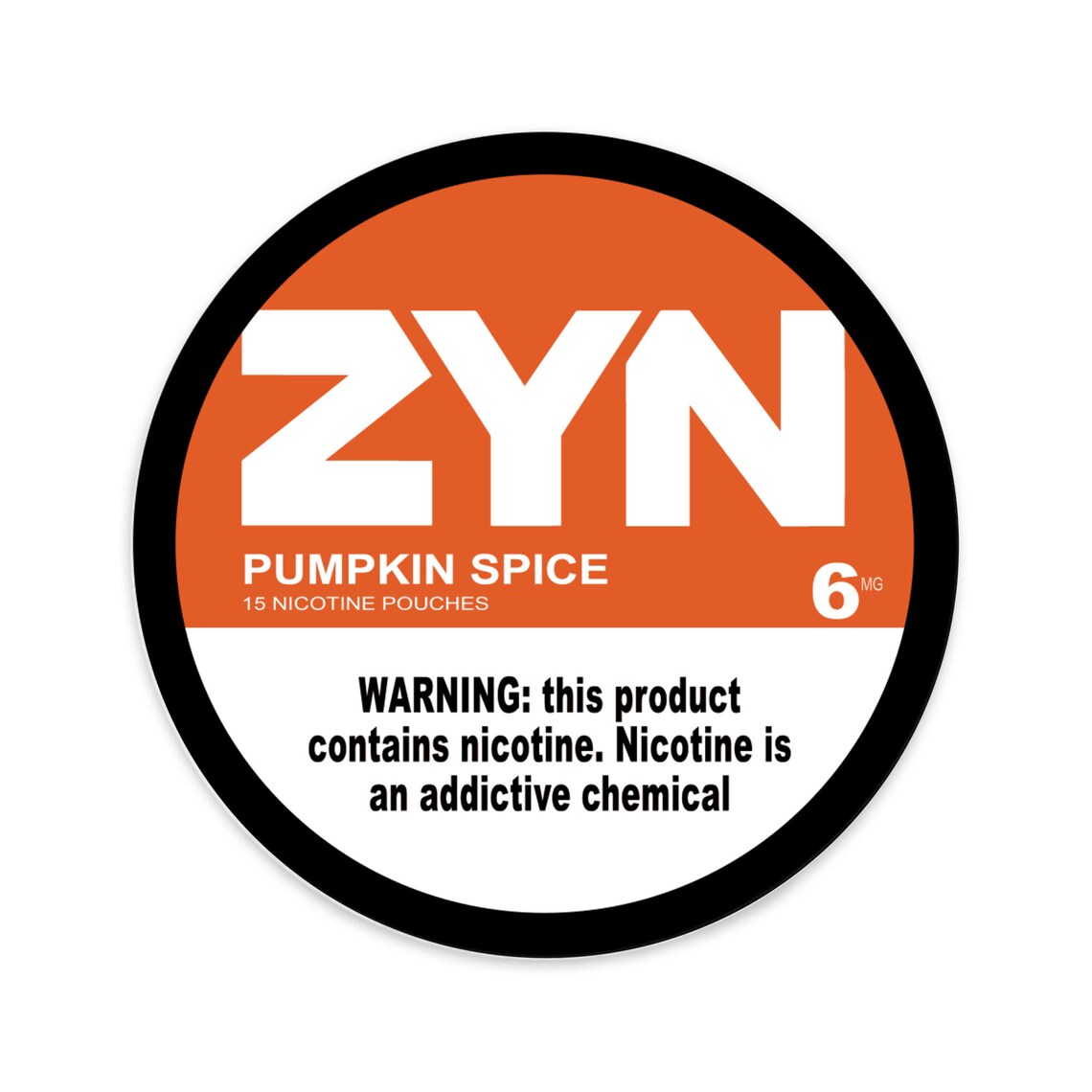 Zyn Pumpkin Spice Embroidered Patches Unofficial Zyn Seasonal ...