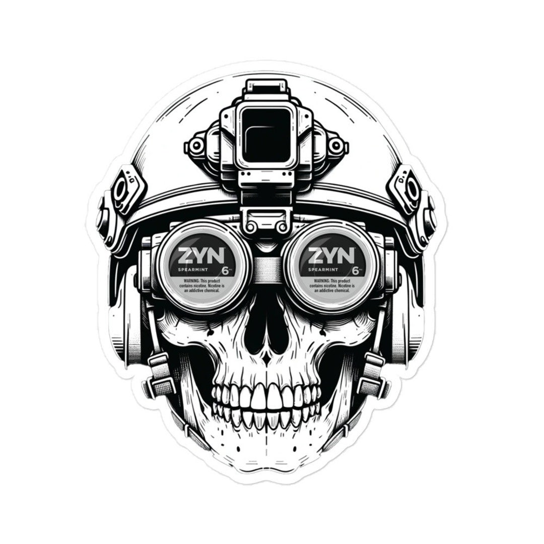 Night Vizyn Skull Sticker Zyn Spearmint Funny Decal - Etsy