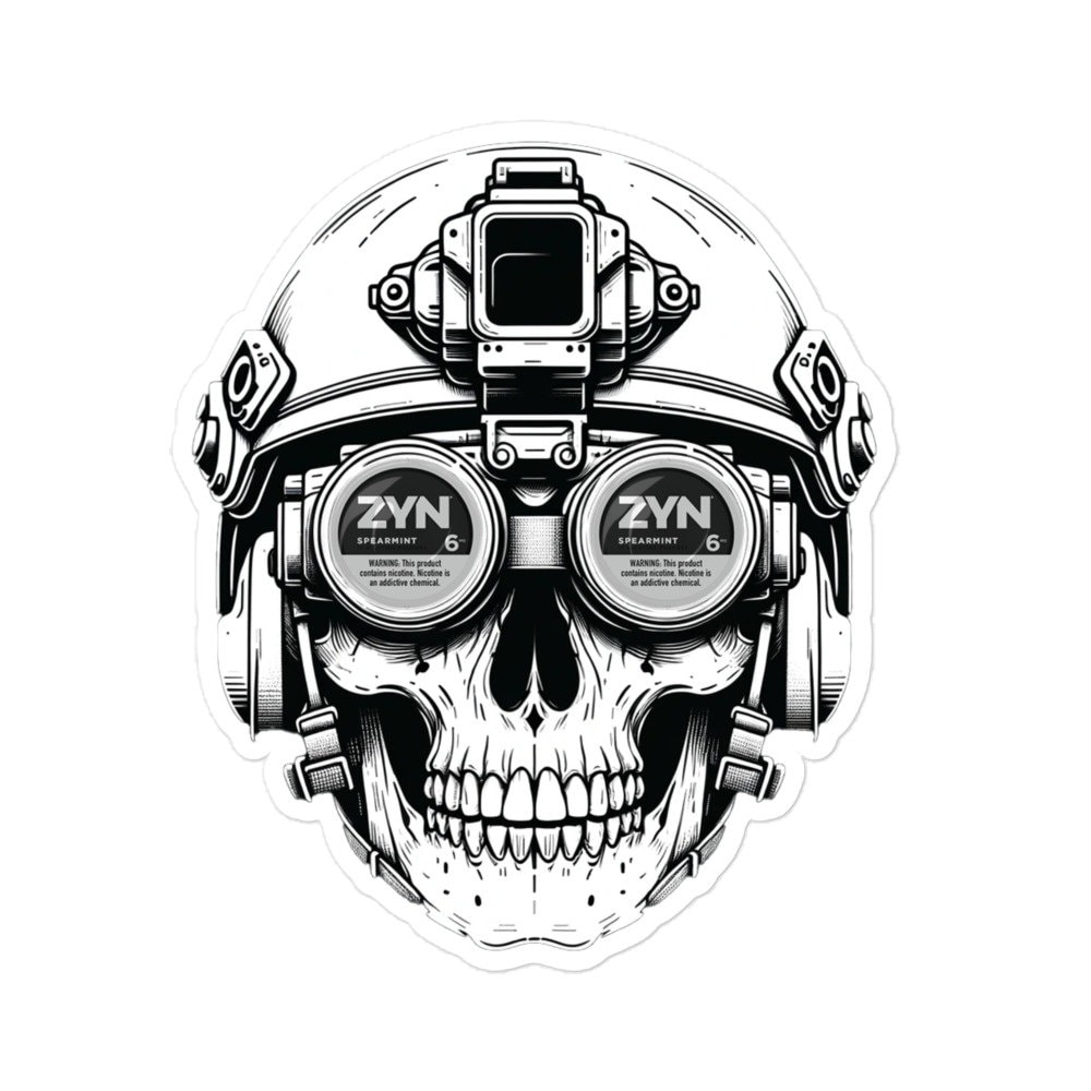 Night Vizyn Skull Sticker Zyn Spearmint Funny Decal - Etsy