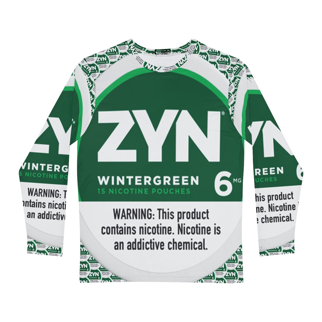 ZYN Wintergreen All-over Print Long Sleeve Shirt Unofficial Zyn Apparel ...