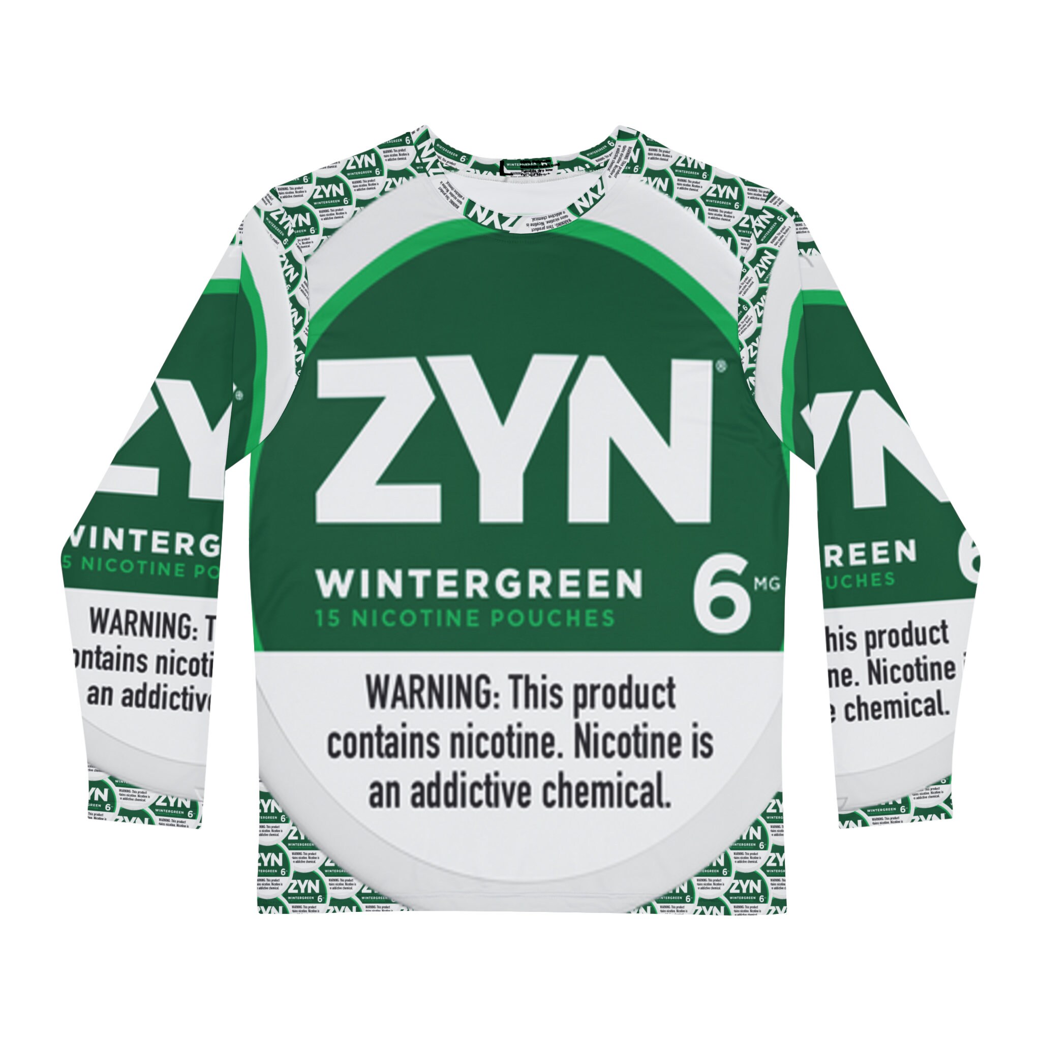 ZYN Wintergreen All-over Print Long Sleeve Shirt Unofficial Zyn Apparel ...