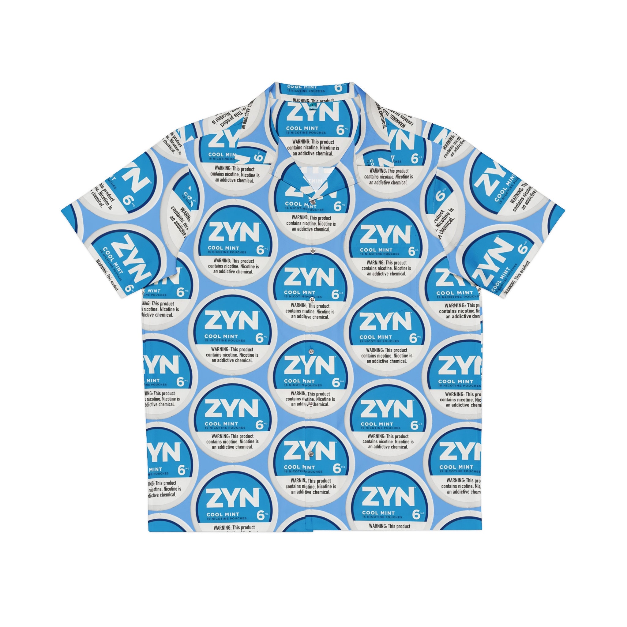 Zyn Cool Mint Hawaiian Shirt Unofficial Zyn Inspired Tropical Wear - Etsy