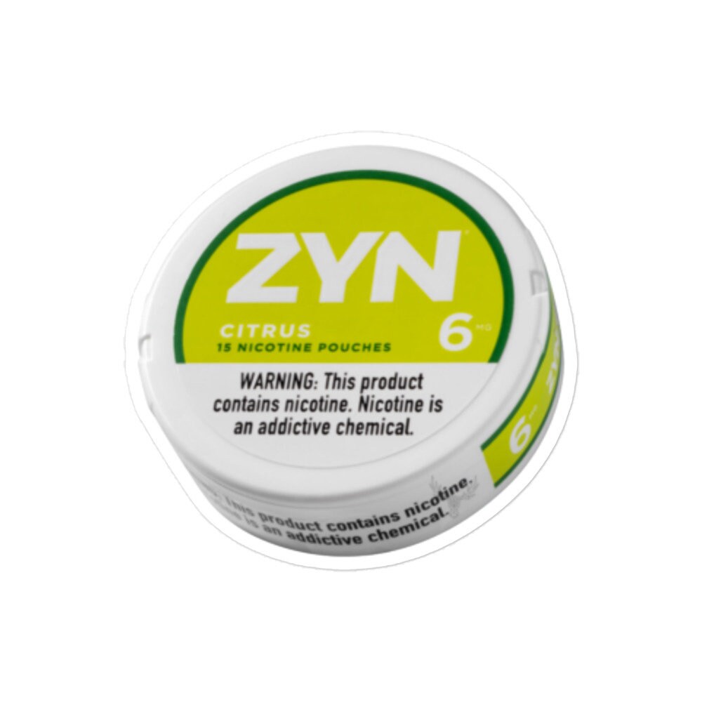 Sticker ZYN Zyn Citrus Nicotine Sticker Unofficial Zyn Merch - Etsy