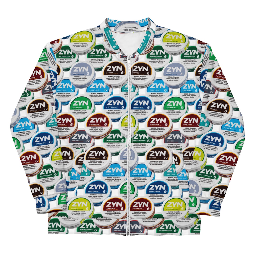 Zyn Nicotine Pouch Container Bomber Jacket Unofficial Merch - Etsy