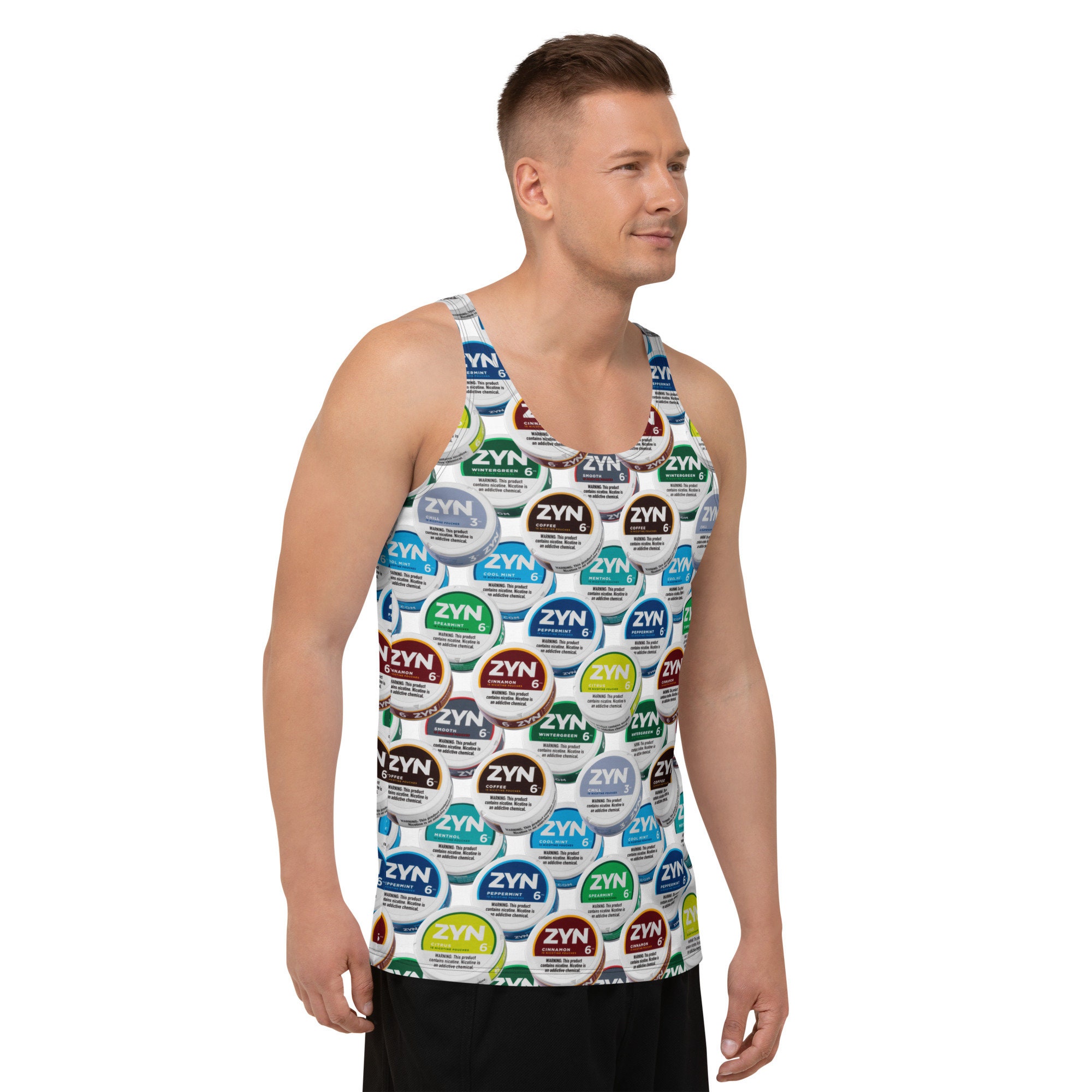 Zyn Nicotine Pouch Container Men's Tank Top Unofficial Merch - Etsy