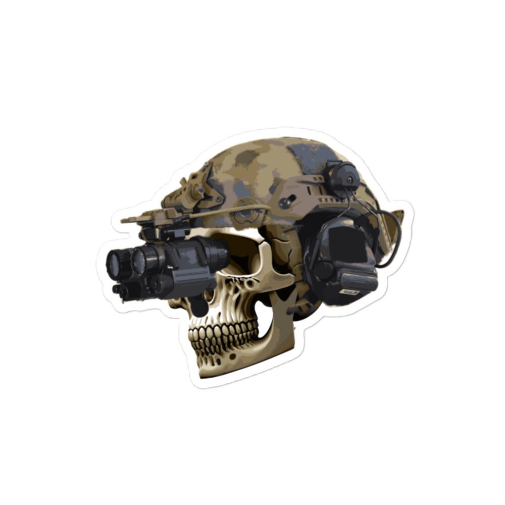 Night Vision Skull Sticker | Nogs Military Tactical Helmet - Etsy
