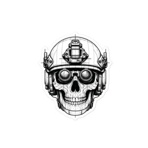 Night Vision Skull Sticker | Tactical Helmet Kiss Cut Sticker - Etsy