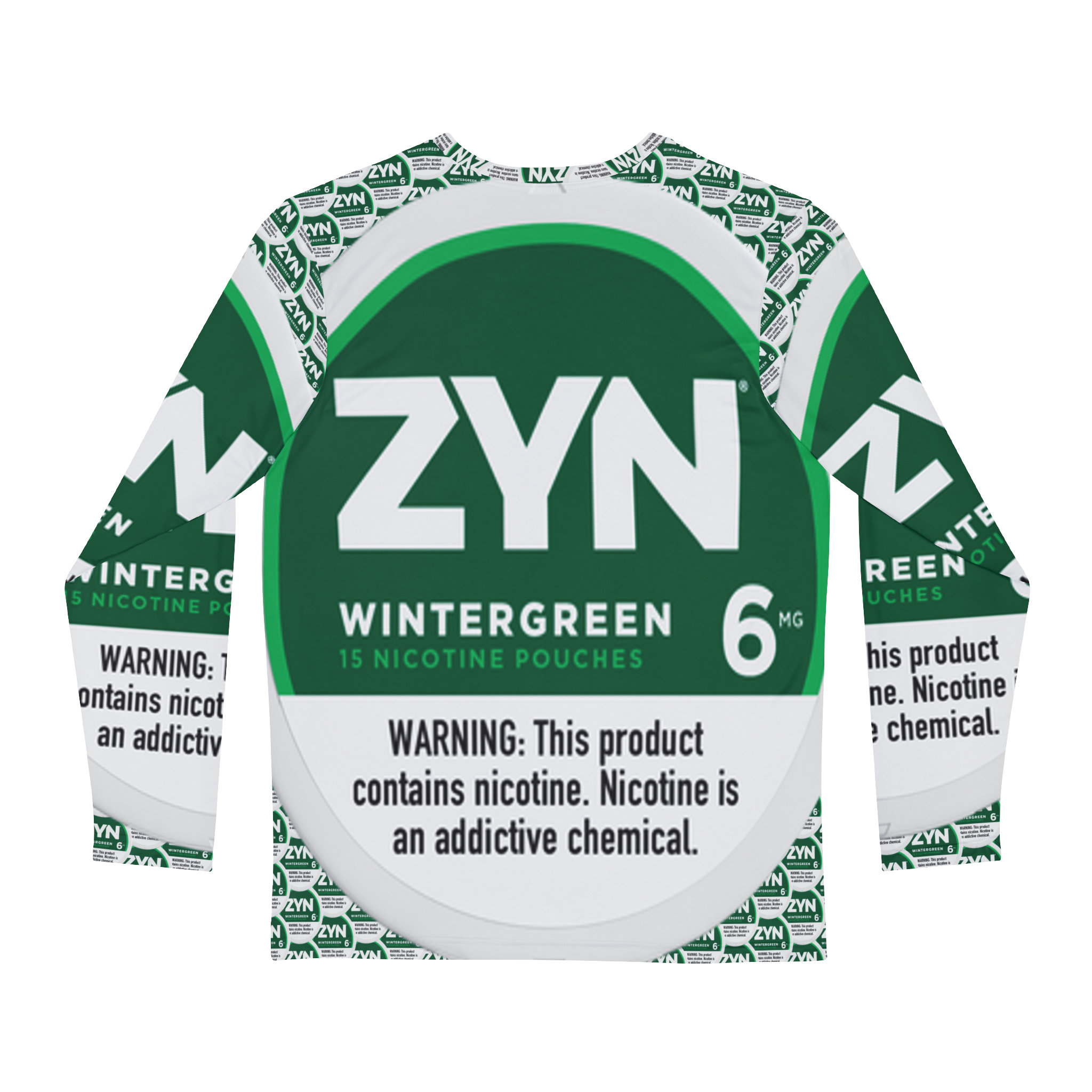 ZYN Wintergreen All-over Print Long Sleeve Shirt Unofficial Zyn Apparel ...