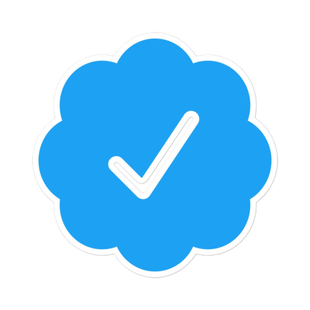 Verification Check Mark Sticker | Social Media Verified Mark Sticker - Etsy