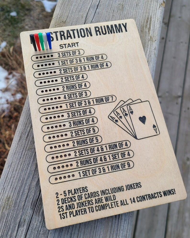 Frustration Rummy Board Game - Etsy Canada