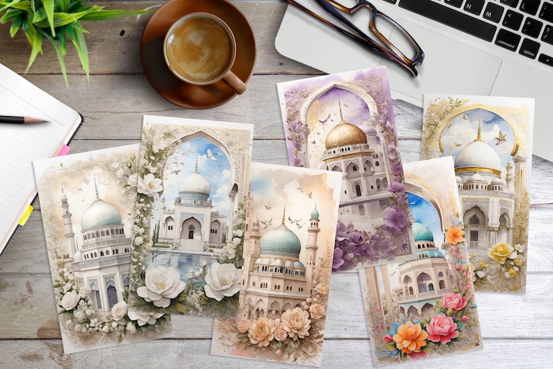 Watercolor Mosque Painted Mosque Muslim Wedding Card - Etsy