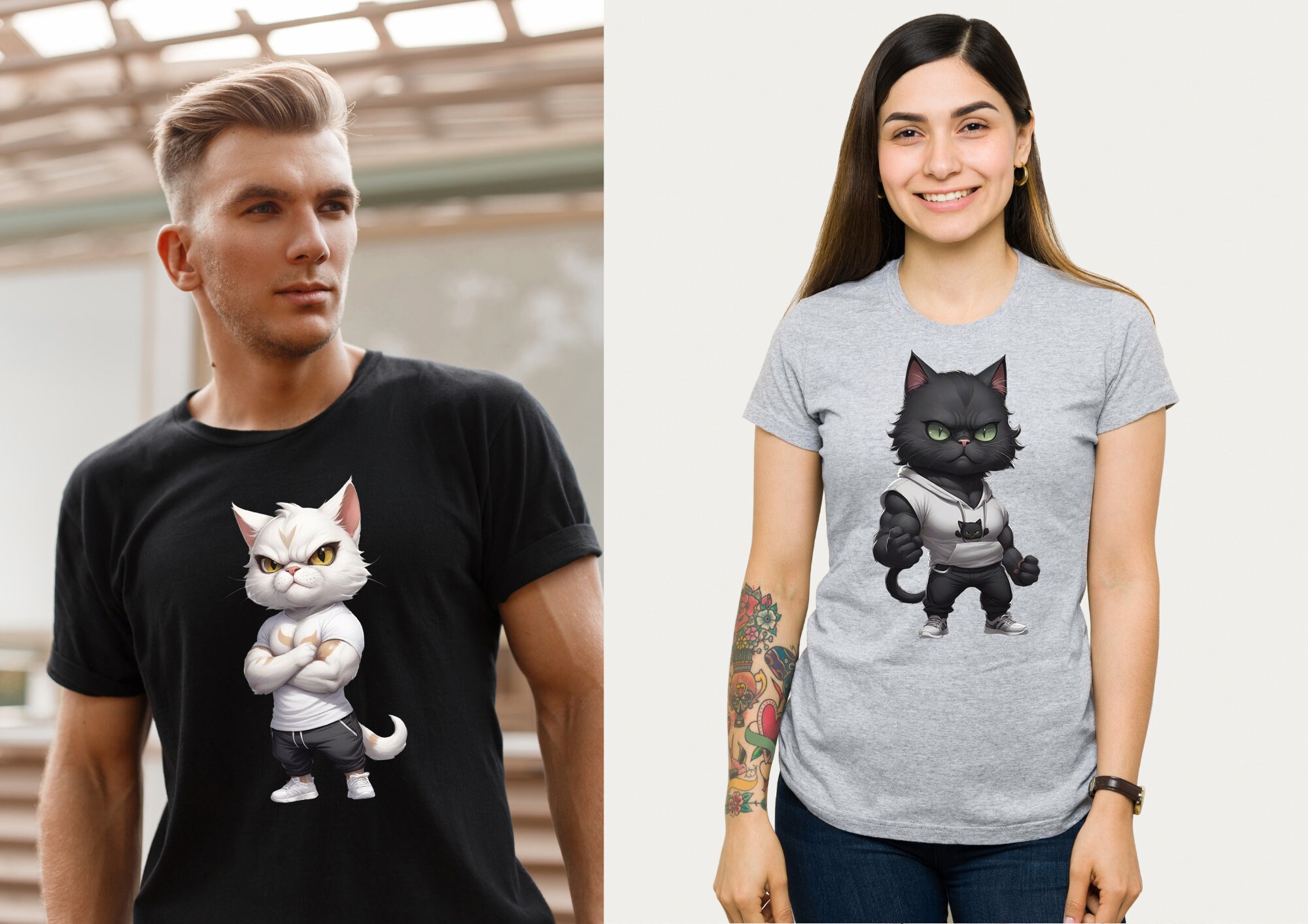 Bodybuilder Cat Fitness Cats Cute Cats Body Building - Etsy