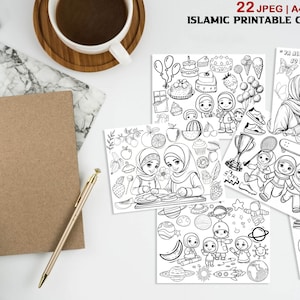 Islamic Coloring Pages | Muslim Kids | Digital Files JPEG | Printable ...