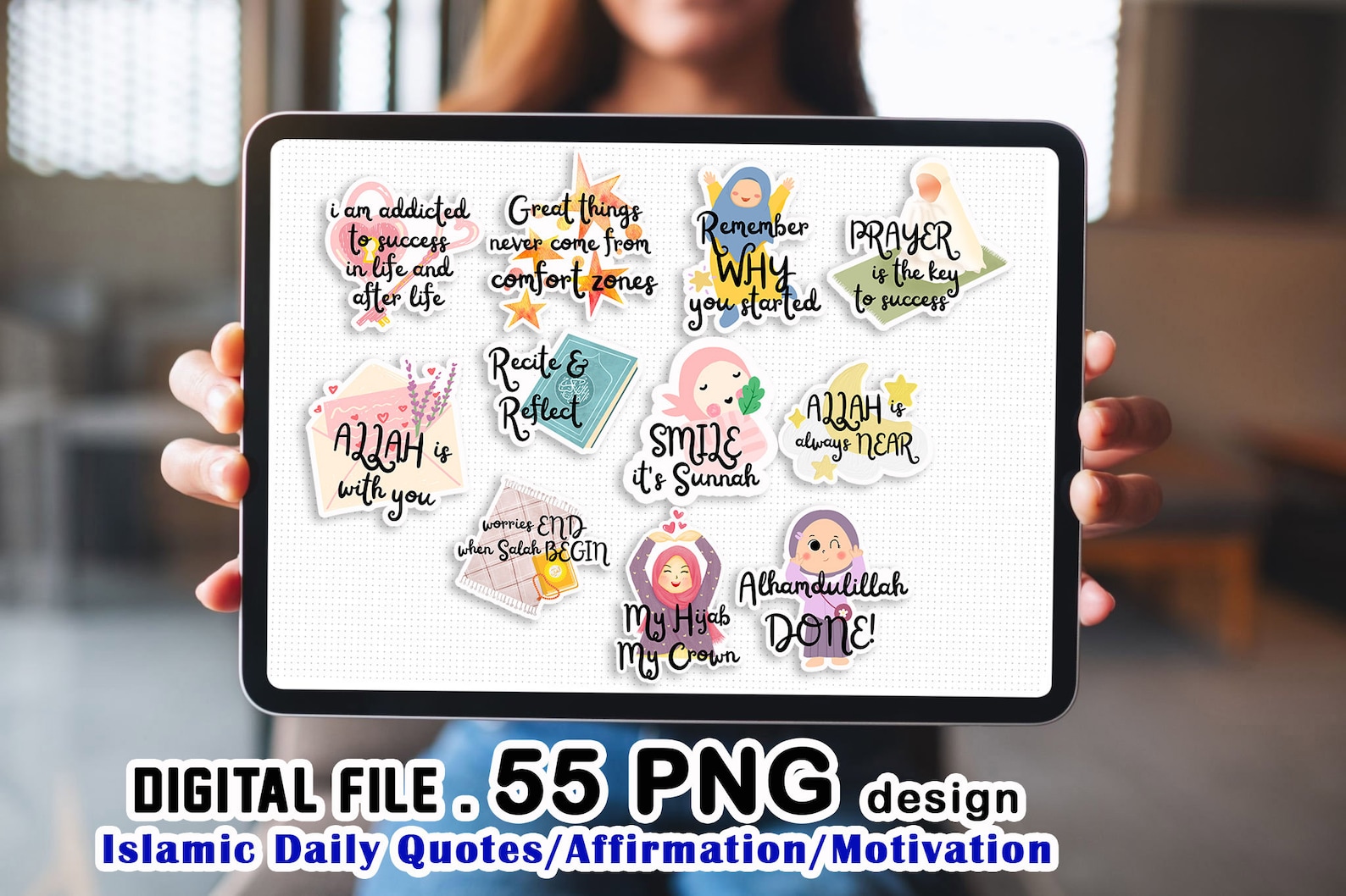 Islamic Digital Planner Sticker | Affirmations PNG | Digital File ...