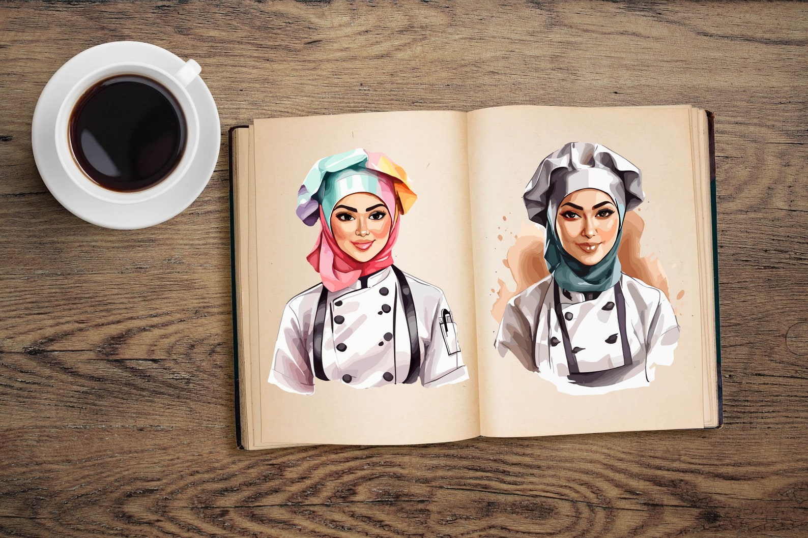 Woman Chef Muslim Hijab Chef Hijabi Chef Cook SVG Digital FILE Hijabi ...