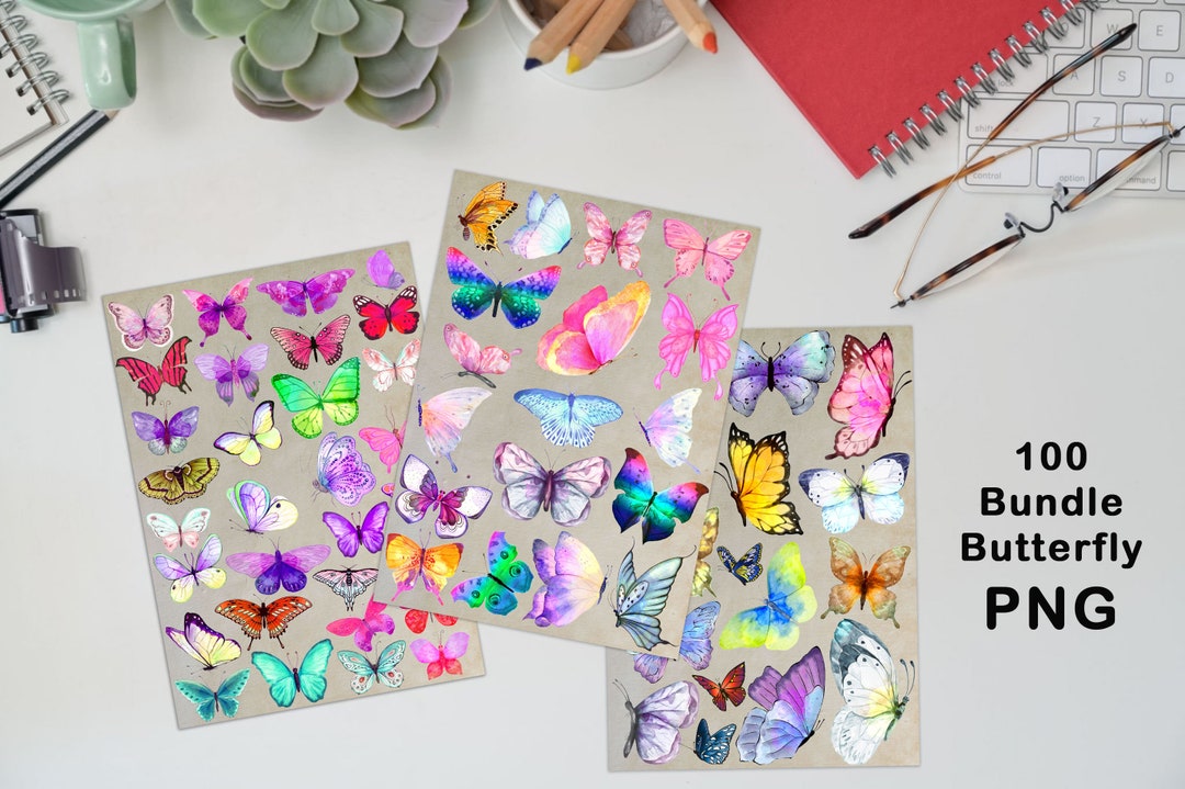 Butterfly Digital Stickers | Watercolor Butterfly | Digital File ...