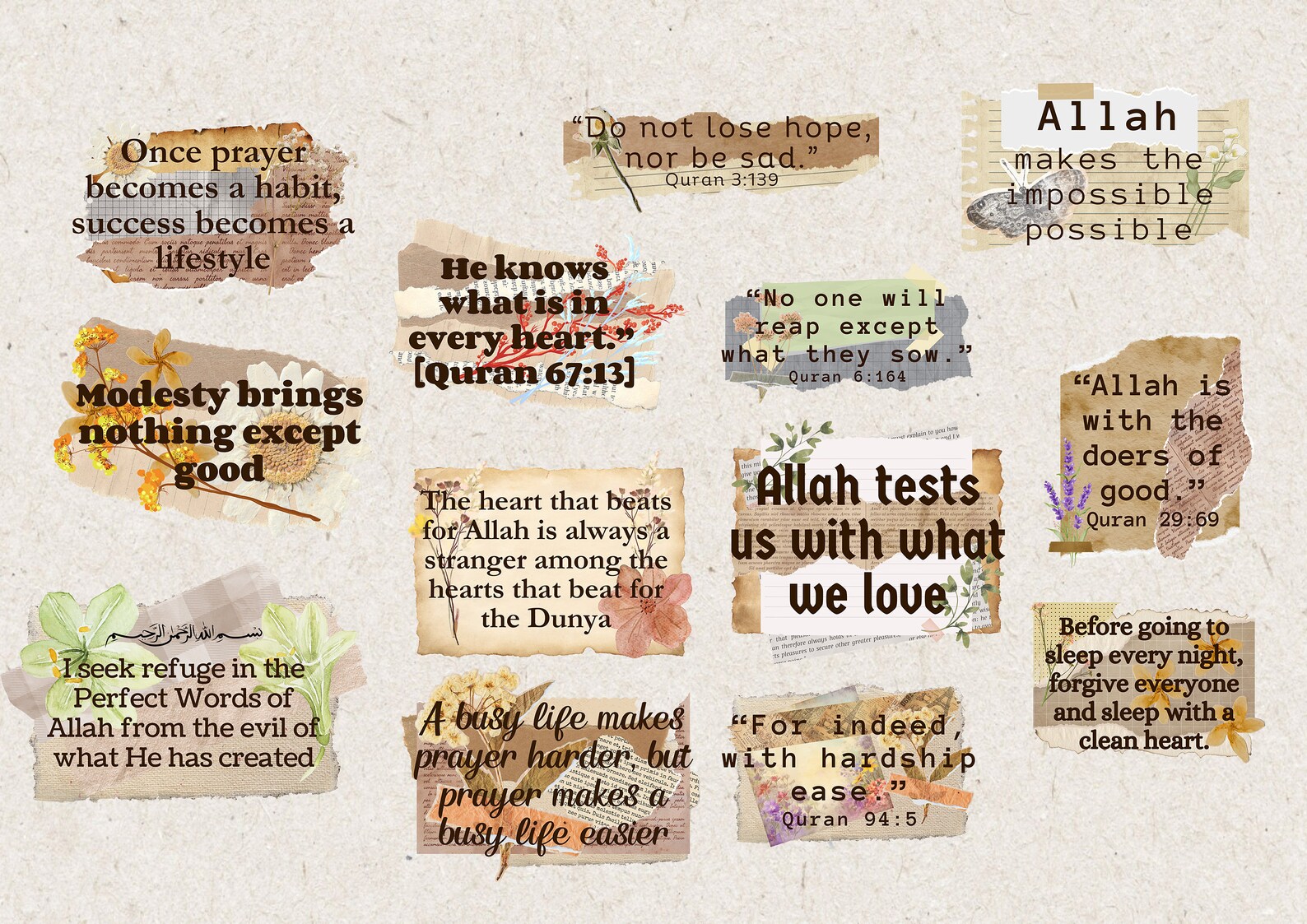 Islamic Digital Stickers Pack for iPad | Vintage Trendy Muslim PNG ...