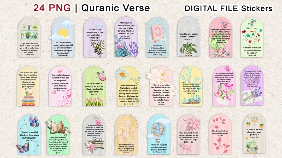 Islamic Digital Planner | QURANIC VERSE | Digital File Stickers ...