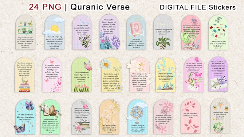 Islamic Digital Planner | QURANIC VERSE | Digital File Stickers ...