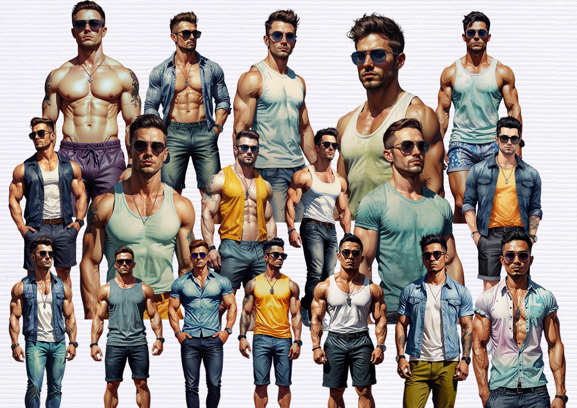 Strong Men PNG | Body Builder | Digital Files PNG | Muscle Man ...