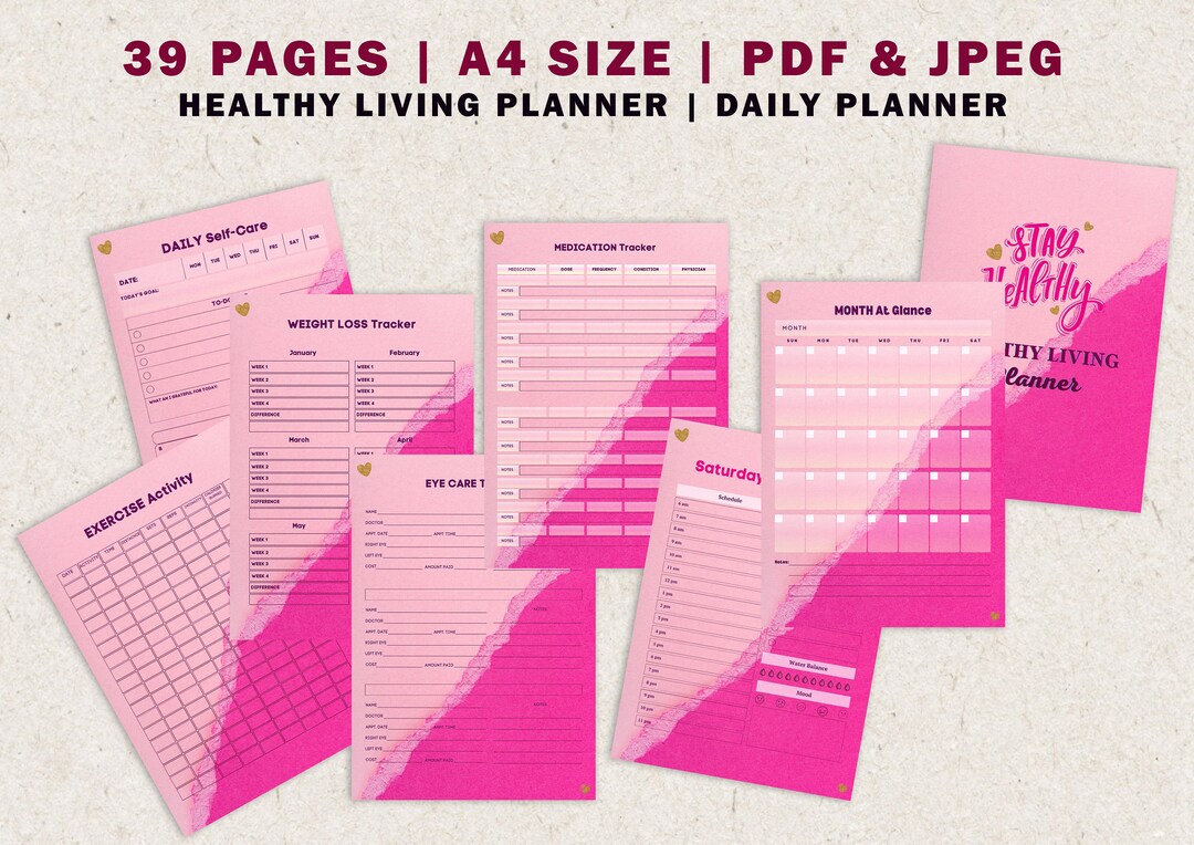 Daily Planner Digital Healthy Living Daily Planner Goodnotes iPad ...