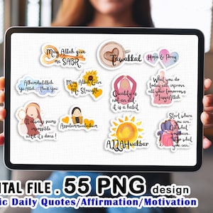 Islamic Digital Planner Sticker | Affirmations PNG | Digital File ...