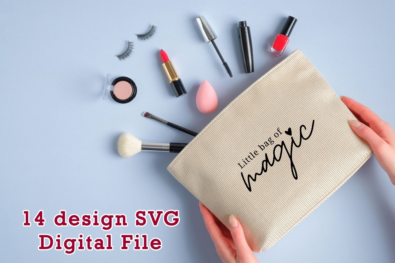 Makeup Bag Design | Bag SVG | Cosmetic Bag SVG | Makeup Saying Design ...