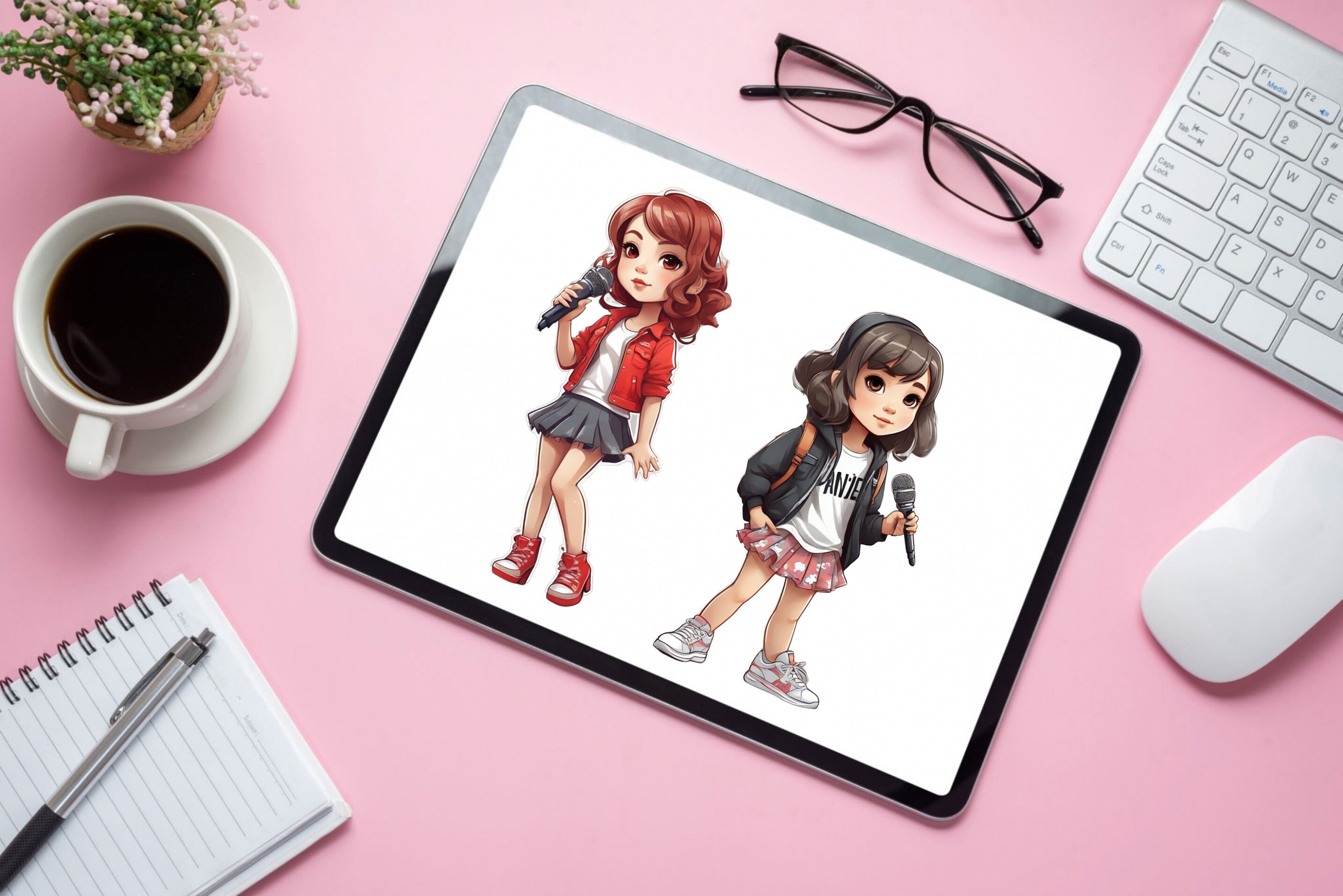 Singer Little Singer Cute Singer Kids Singer Singer Girls Singer Vector ...