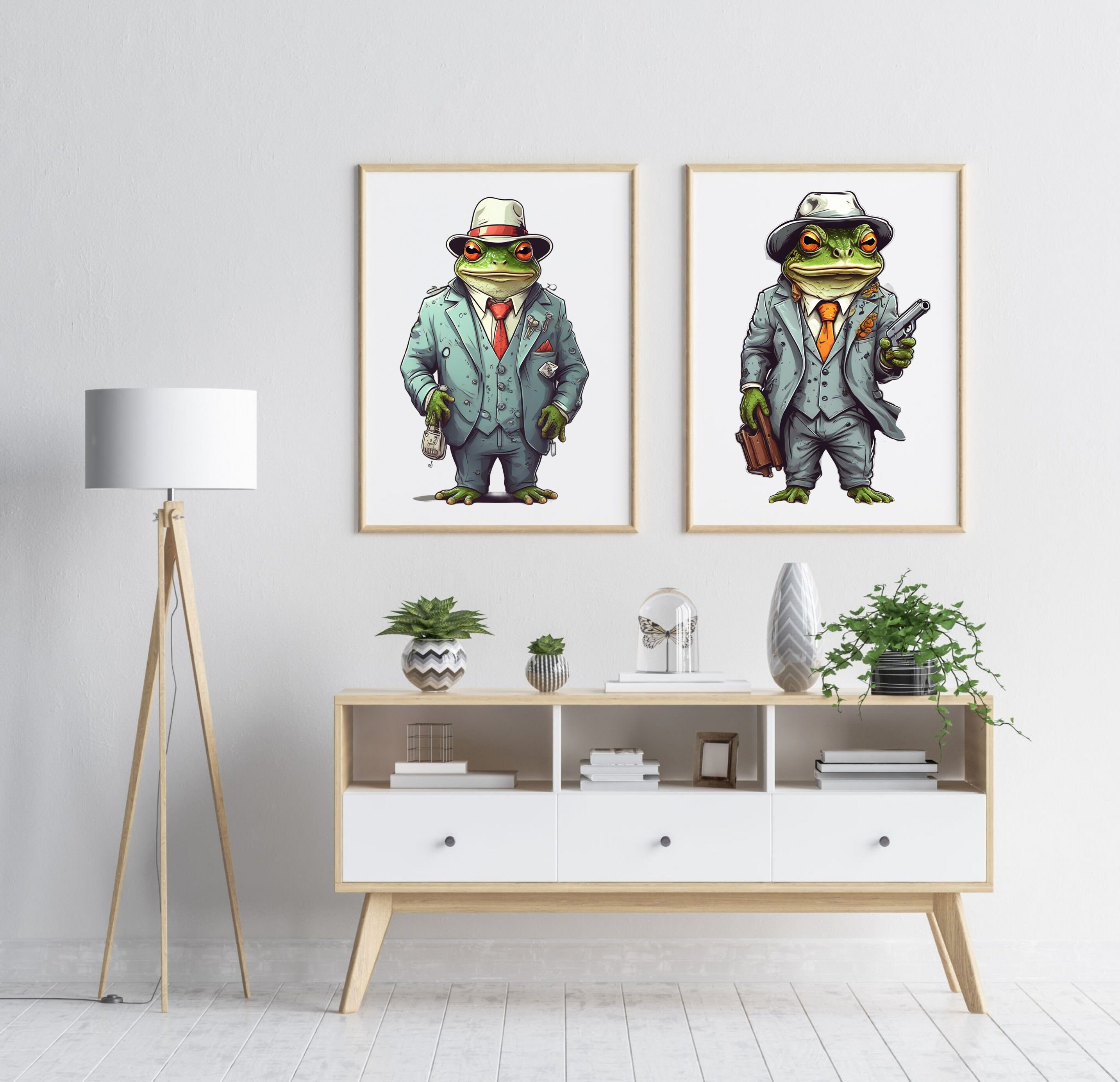 Watercolor Frog Mafia Frog Funny Frog Frog Digital File - Etsy