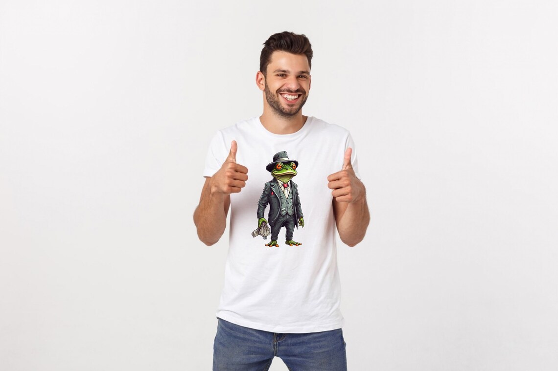 Watercolor Frog Mafia Frog Funny Frog Frog Digital File - Etsy