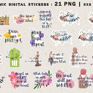 Islamic Digital Sticker Pack for iPad | Cute and Trendy Muslim PNG ...