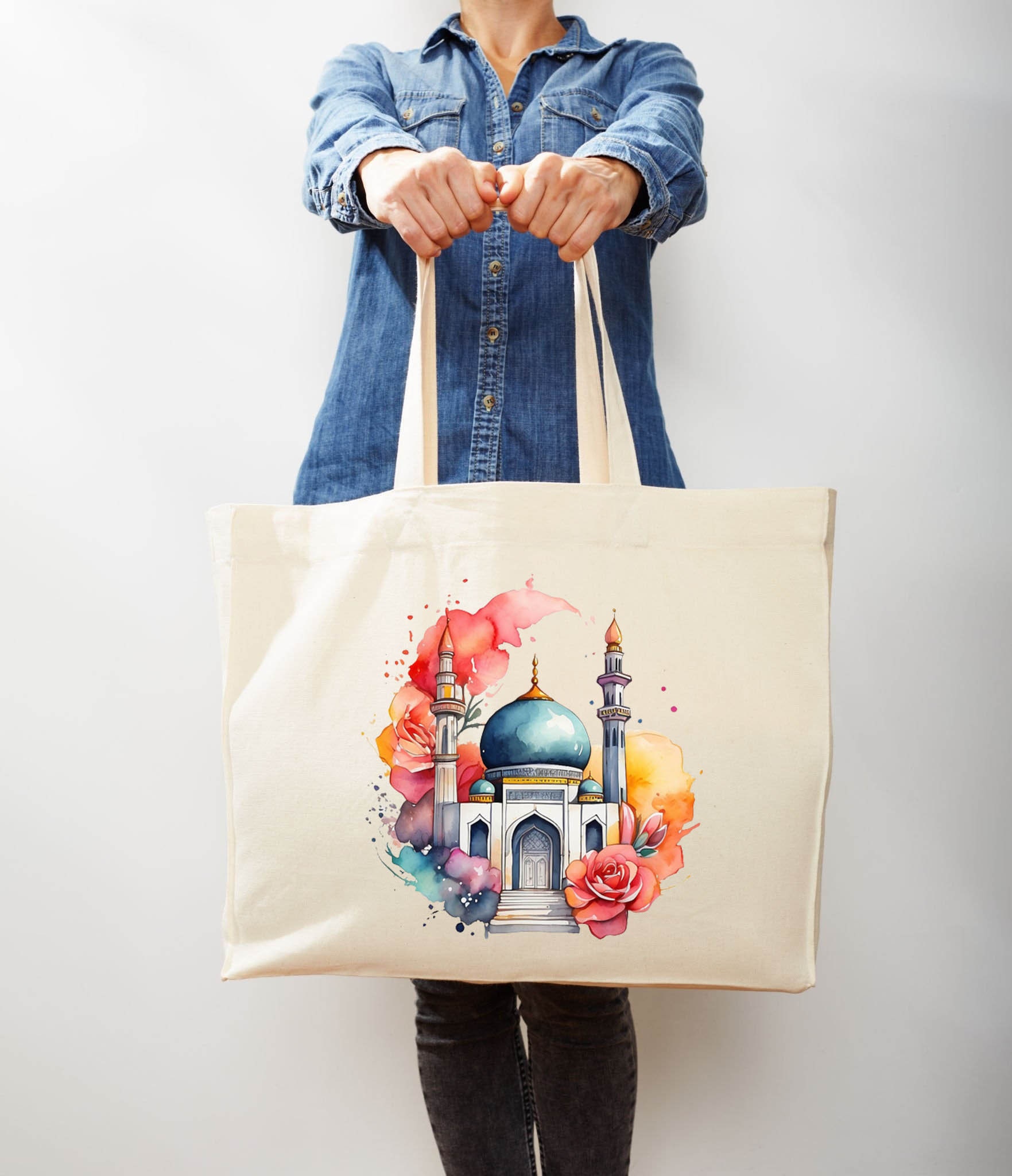 Watercolor Mosque SVG Digital Masjid Illustrations Beautiful Mosque ...