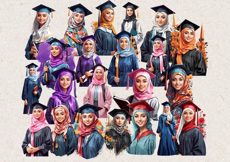 Graduation Hijabi | Digital Graduation Islamic | Hijabi Convocation ...