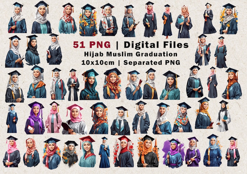 Graduation Hijabi | Digital Graduation Islamic | Hijabi Convocation ...