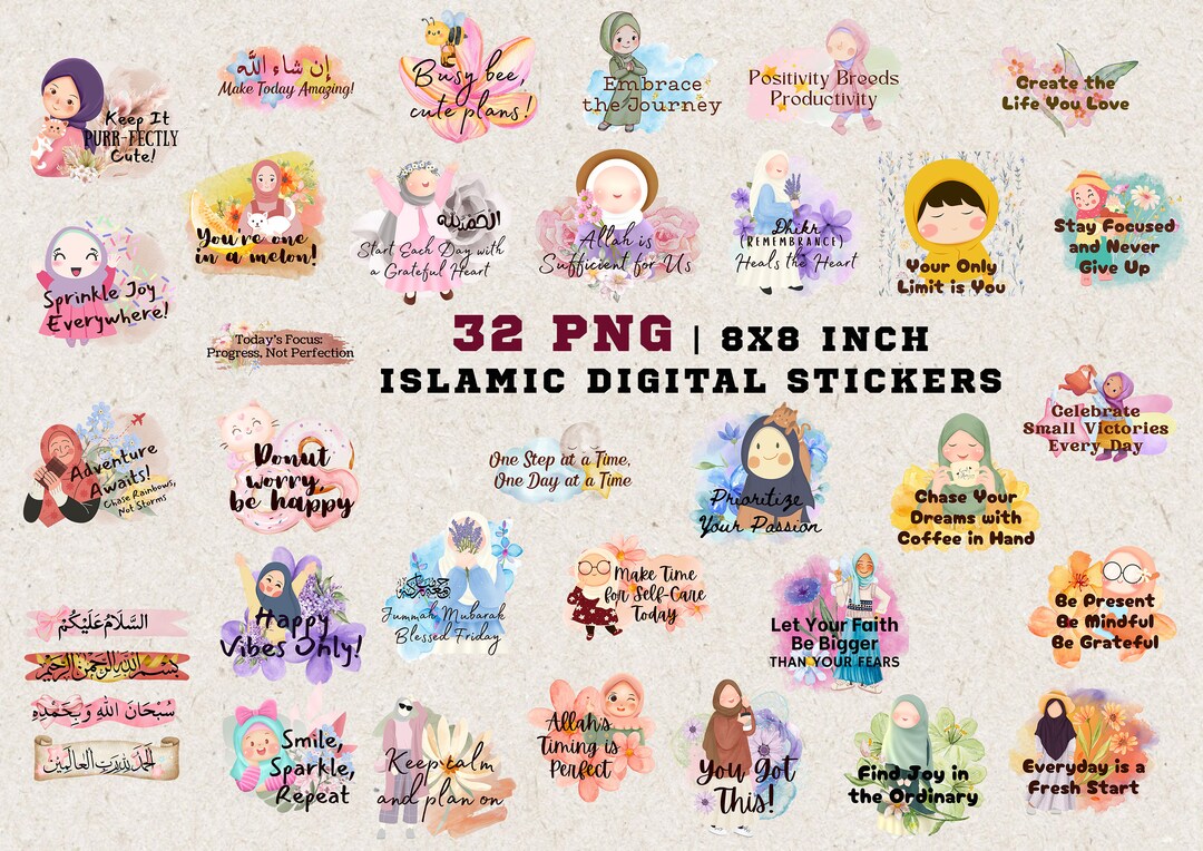 Islamic Digital Stickers | Muslim Planner Stickers | Islamic Planner ...