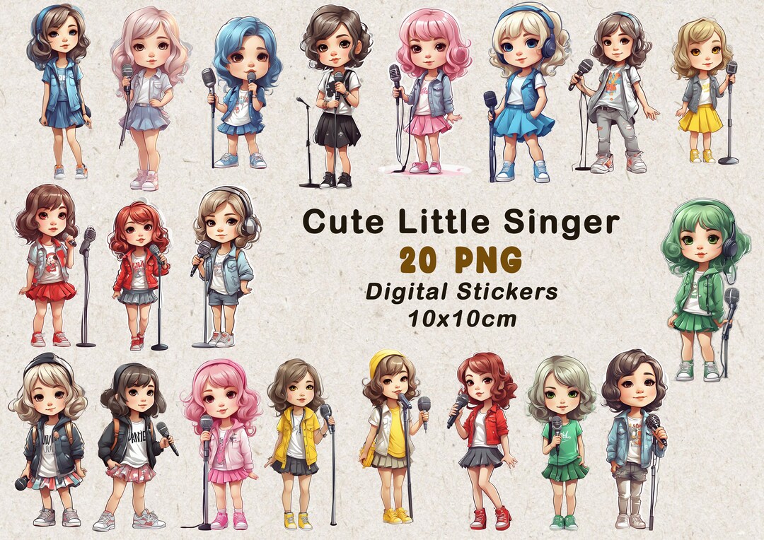 Singer Little Singer Cute Singer Kids Singer Singer Girls Singer Vector ...