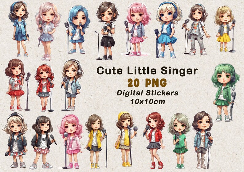 Singer Little Singer Cute Singer Kids Singer Singer Girls Singer Vector ...