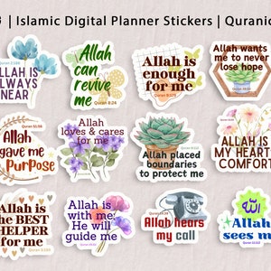 Islamic Planner Stickers: Quranic Verse PNG Files (digital Download) - Etsy