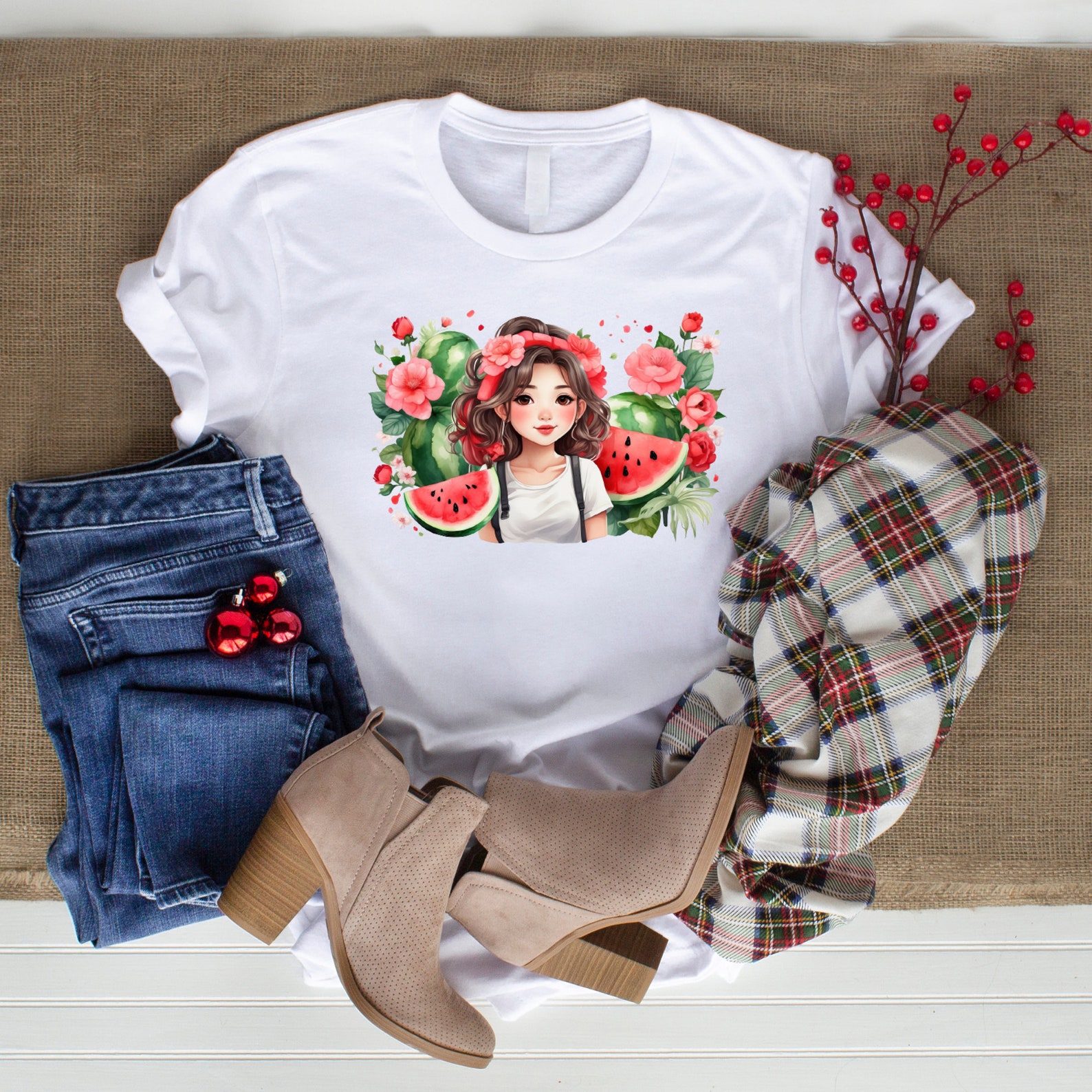 Watermelon Stickers | Cute Watermelon Digital Stickers | Kawaii ...