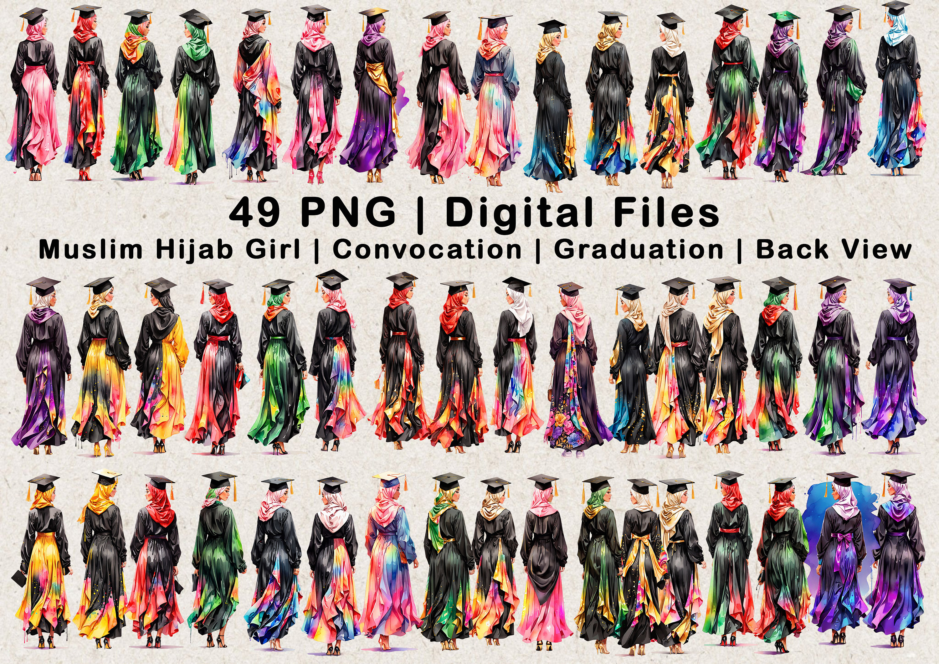 Graduation Hijab Muslim Girl | Convocation Islamic | Digital Files PNG ...