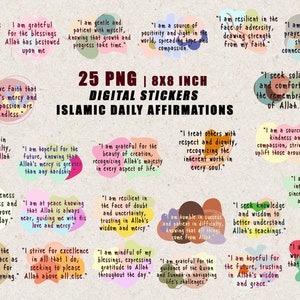 Islamic Digital Planner | Islamic Daily Affirmations | PNG File ...