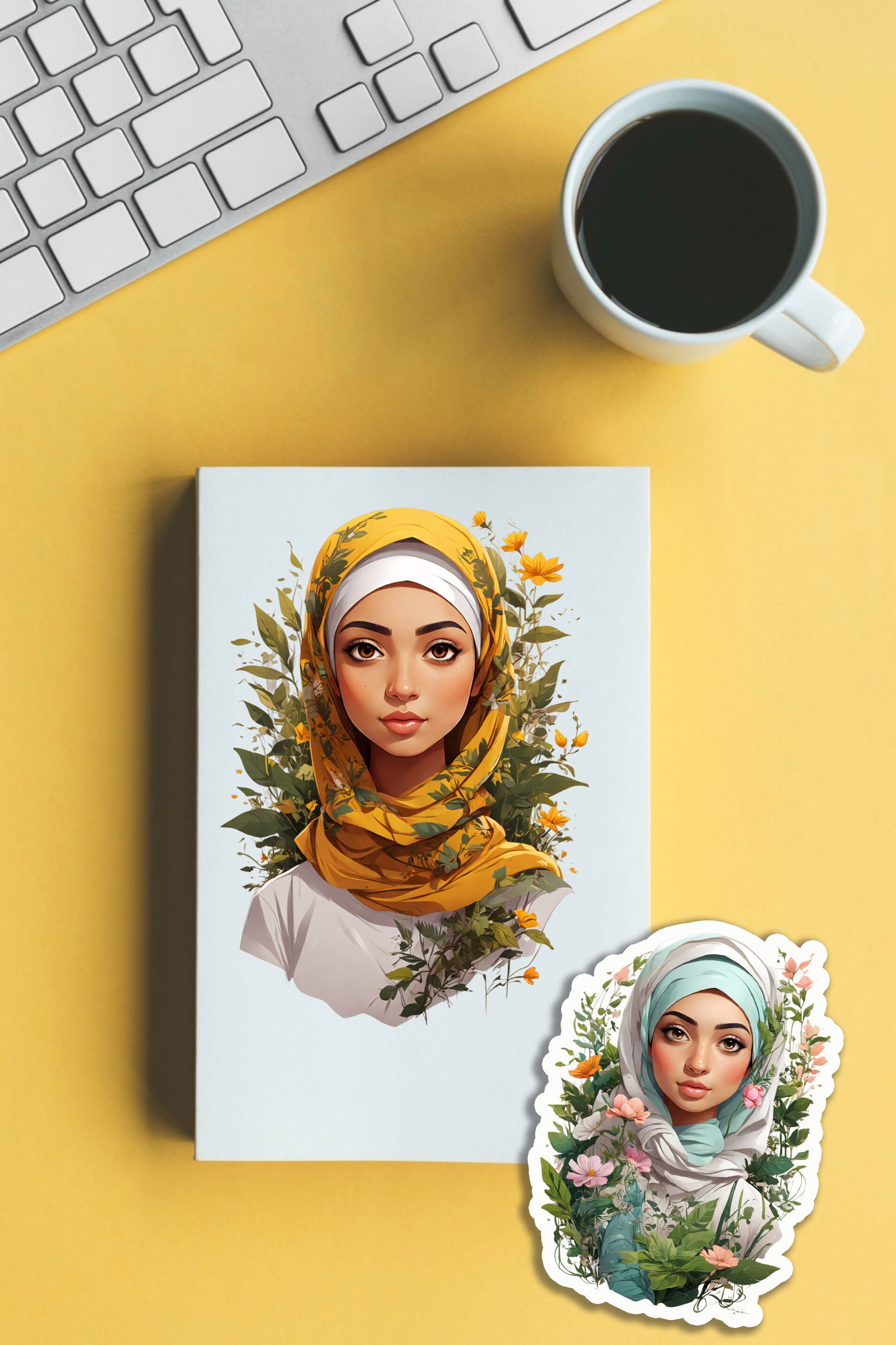 Muslim Hijab Girl | Plant Lover Hijabi | Islamic Digital Planner ...