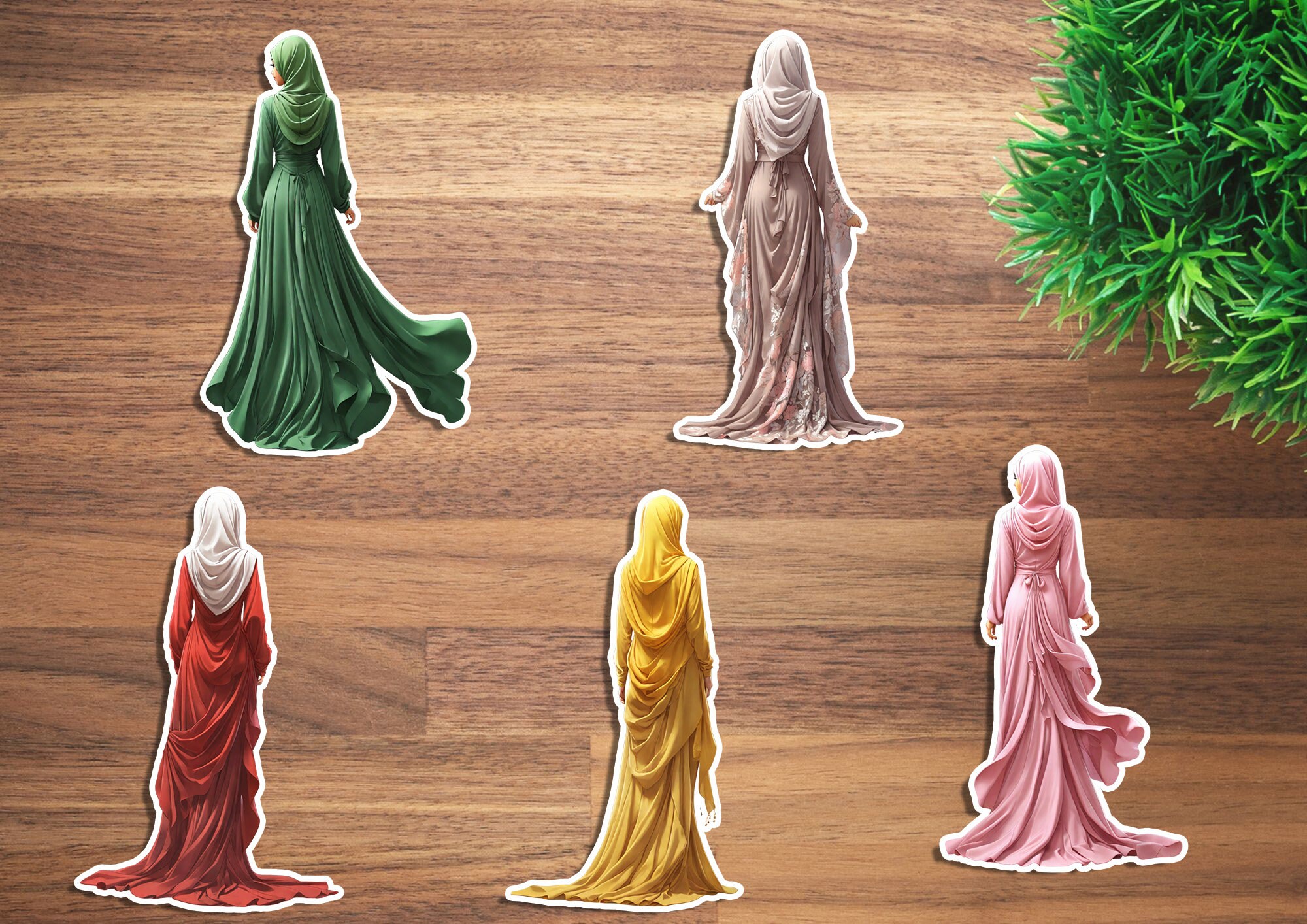 Hijabi Back View Muslim Girl PNG Muslim Woman Abaya Dress Islamic ...