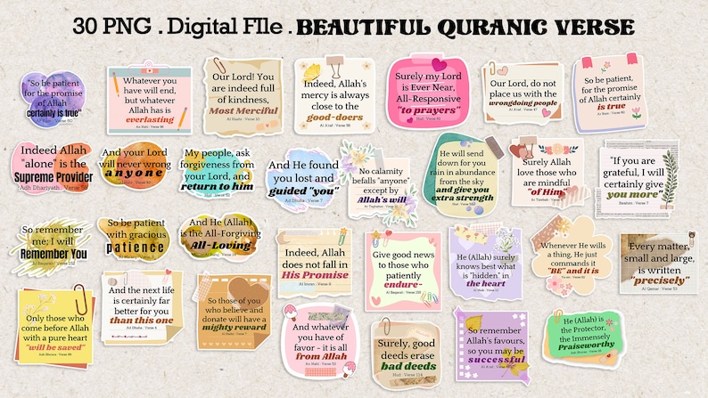 Islamic Digital Planner | QURANIC VERSE | Digital File Stickers ...