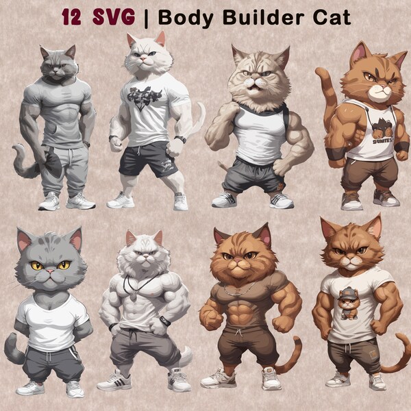 Cute Cat Gym Art - Etsy