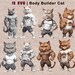 Bodybuilder Cat Fitness Cats Cute Cats Body Building - Etsy